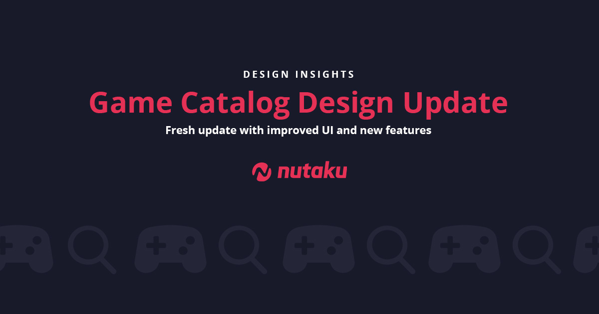 Improving The Game Catalog Page
